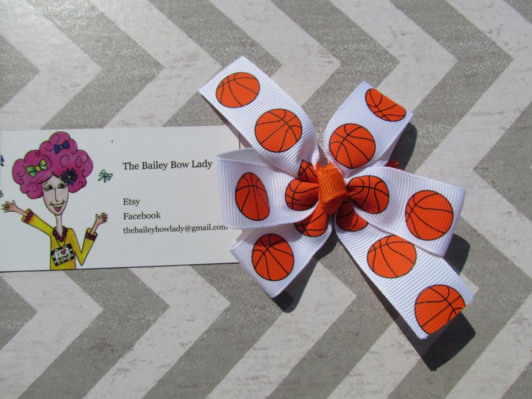 Small Basketball Hair Bow/basketball/basketball Hair Bow/basketball Bow ...