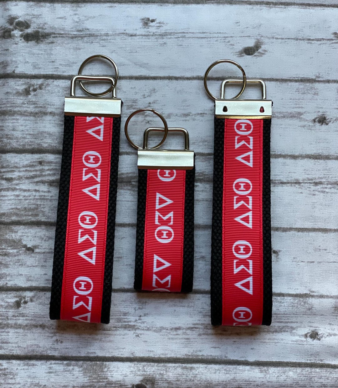 Greek Letter Key Fob/delta Sigma Theta Key Fob/sorority Key Fob/college ...