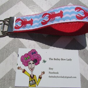 Monogrammed Lobster Key Fob/lobster Gift/lobster Key Fob/lobster ...