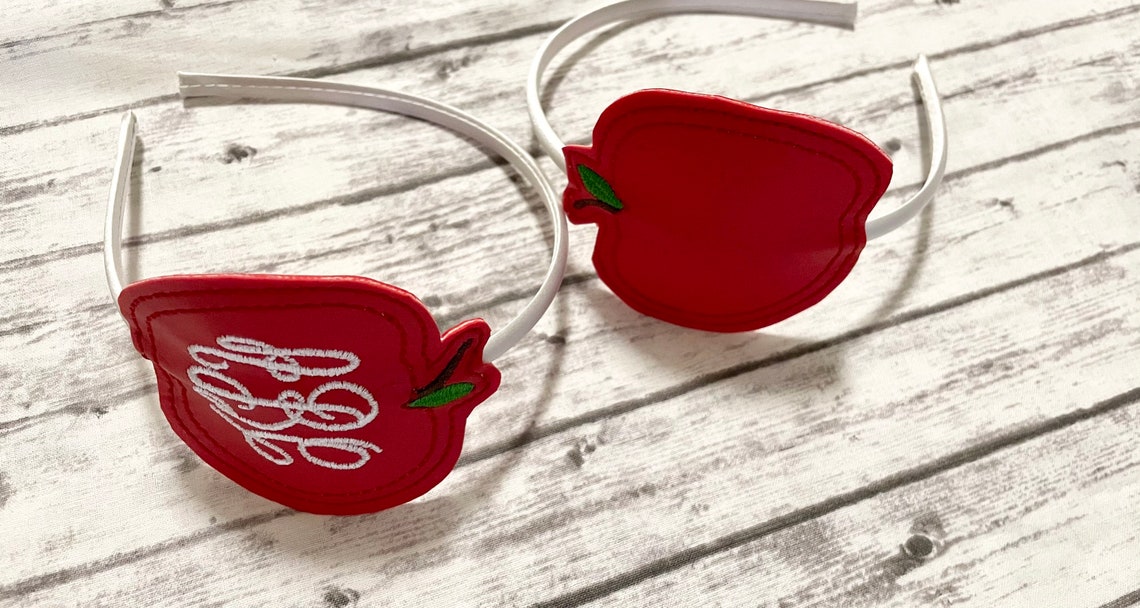 Monogrammed Apple Headband/apple Headband/apple Slider - Etsy