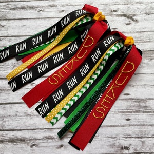 Run Ponytail Streamer/track and Field Ponytail Streamer/run Hair Bow ...