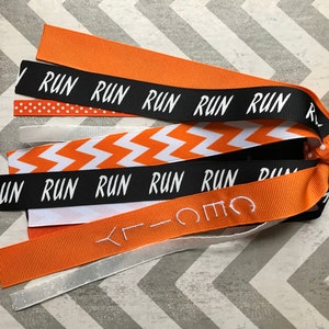 Run Ponytail Streamer/track and Field Ponytail Streamer/run Hair Bow ...
