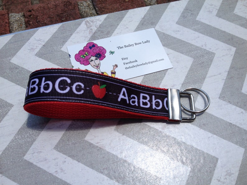 ABC School Key Fob/school Key Fob/teacher Gift/school Gift/alphabet Key ...
