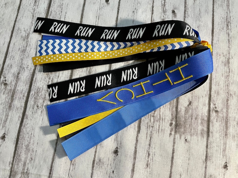 Run Ponytail Streamer/track and Field Ponytail Streamer/run Hair Bow ...