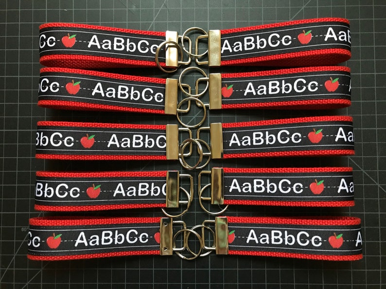 ABC School Key Fob/school Key Fob/teacher Gift/school Gift/alphabet Key ...