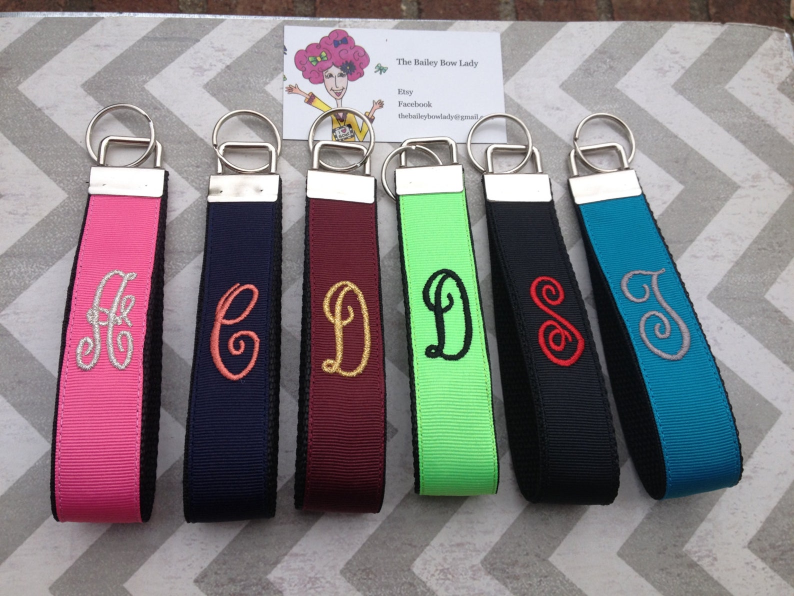 You Choose Colors-monogrammed Key Fob/monogrammed Key Fob/monogrammed ...