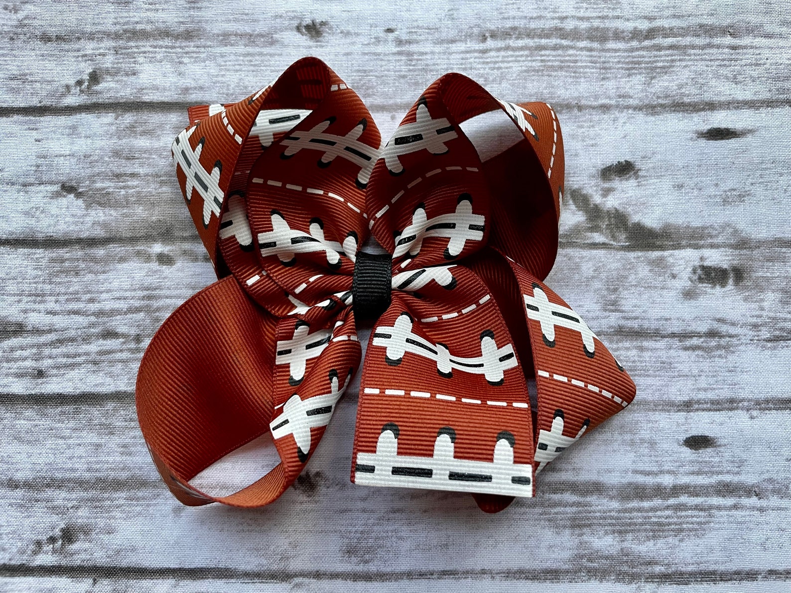 Football Hair Bow/football Bow/football/football Lace Hair - Etsy