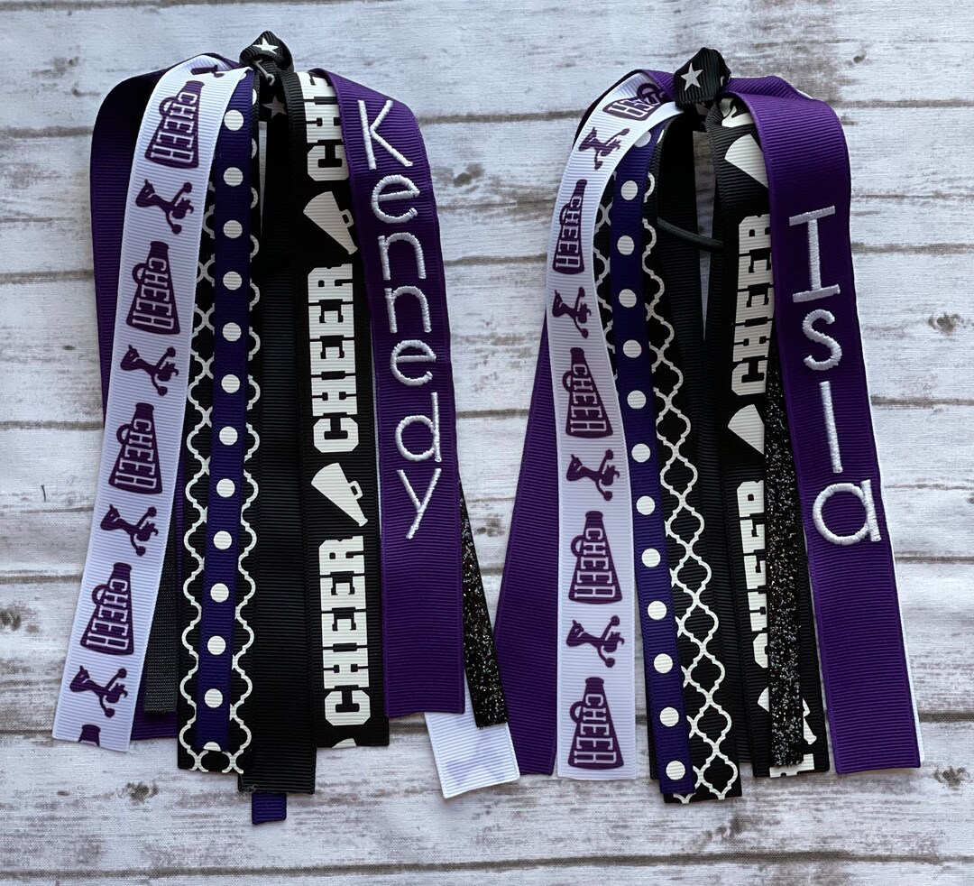 Personalized Cheer Ponytail Streamer/cheer/cheer Bow/ponytail Streamer ...