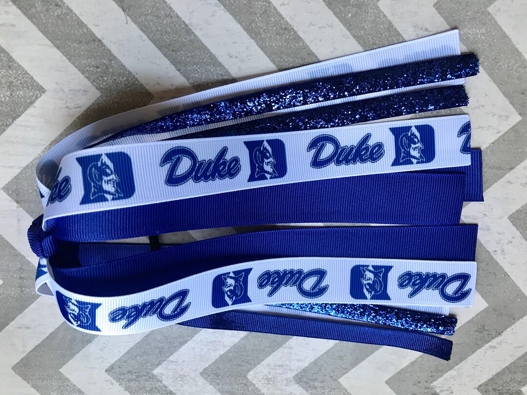 Duke Ponytail Streamer Hair Bow/duke Bow/duke Hair Bow/duke - Etsy