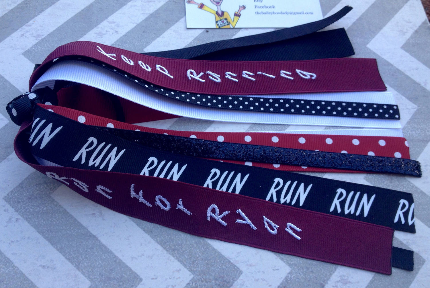 Run Ponytail Streamer/track and Field Ponytail Streamer/run Hair Bow ...