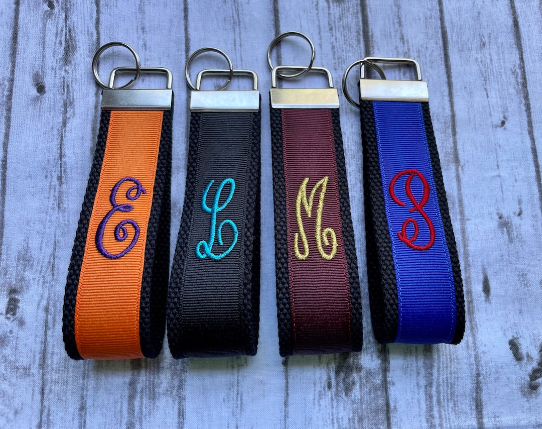 You Choose Colors-monogrammed Key Fob/monogrammed Key Fob/monogrammed ...