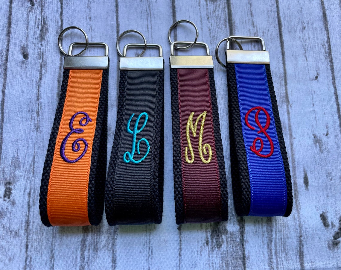 You Choose Colors-monogrammed Key Fob/monogrammed Key Fob/monogrammed ...