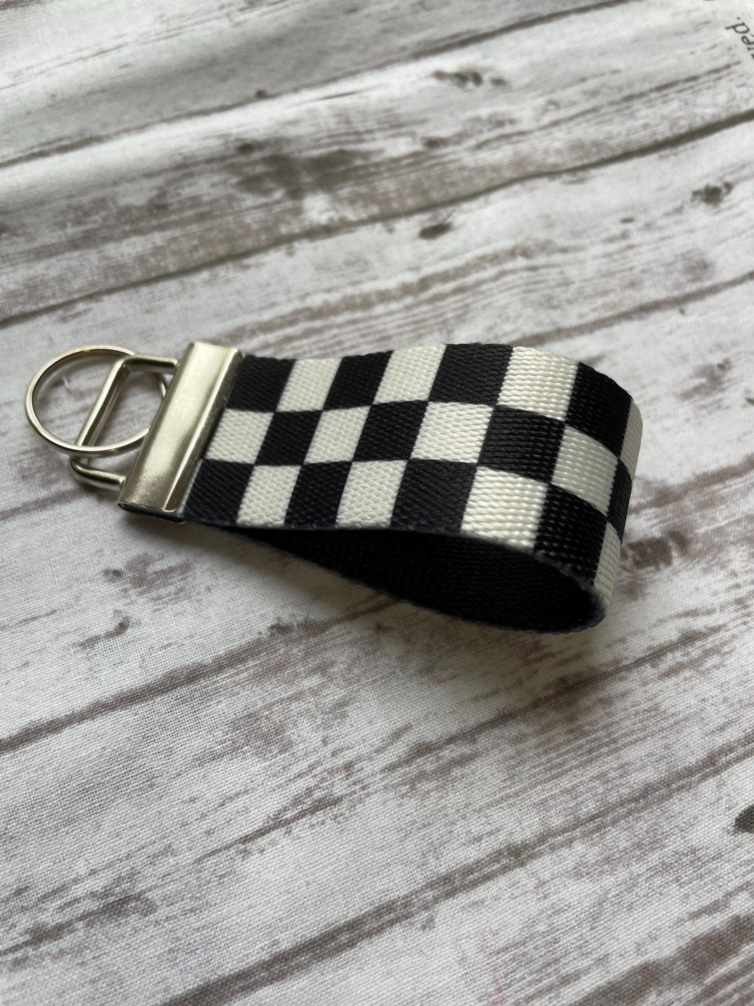Black and White Checkered Key Fob/mini Key Fob/mini Keychain/race Car ...
