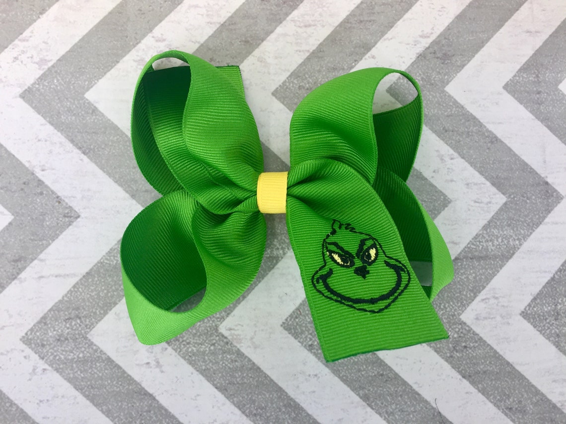 Grinch Boutique Hair Bow/grinch Hair Bow/grinch/christmas Hair - Etsy