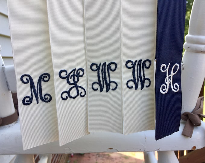Monogrammed Bridal Bouquet Ribbon/monogrammed Ribbons/ribbons ...