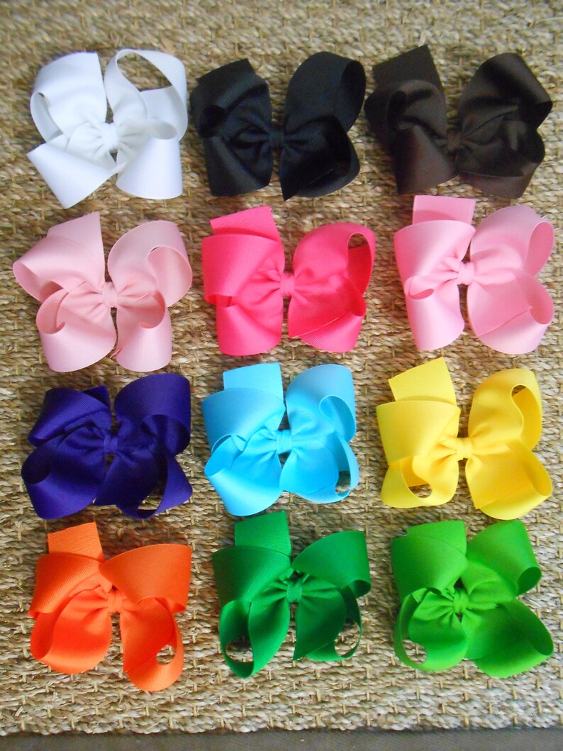 Monogrammed Boutique Style Hair Bow-you Choose Colors/monogrammed Hair ...