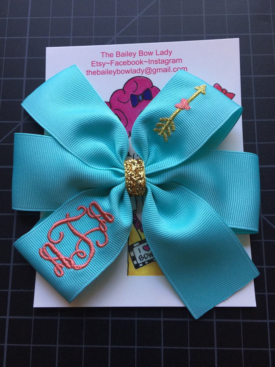 Arrow Hair Bow/valentine's Day Hair Bow/monogrammed Hair Bow/hair Bow ...