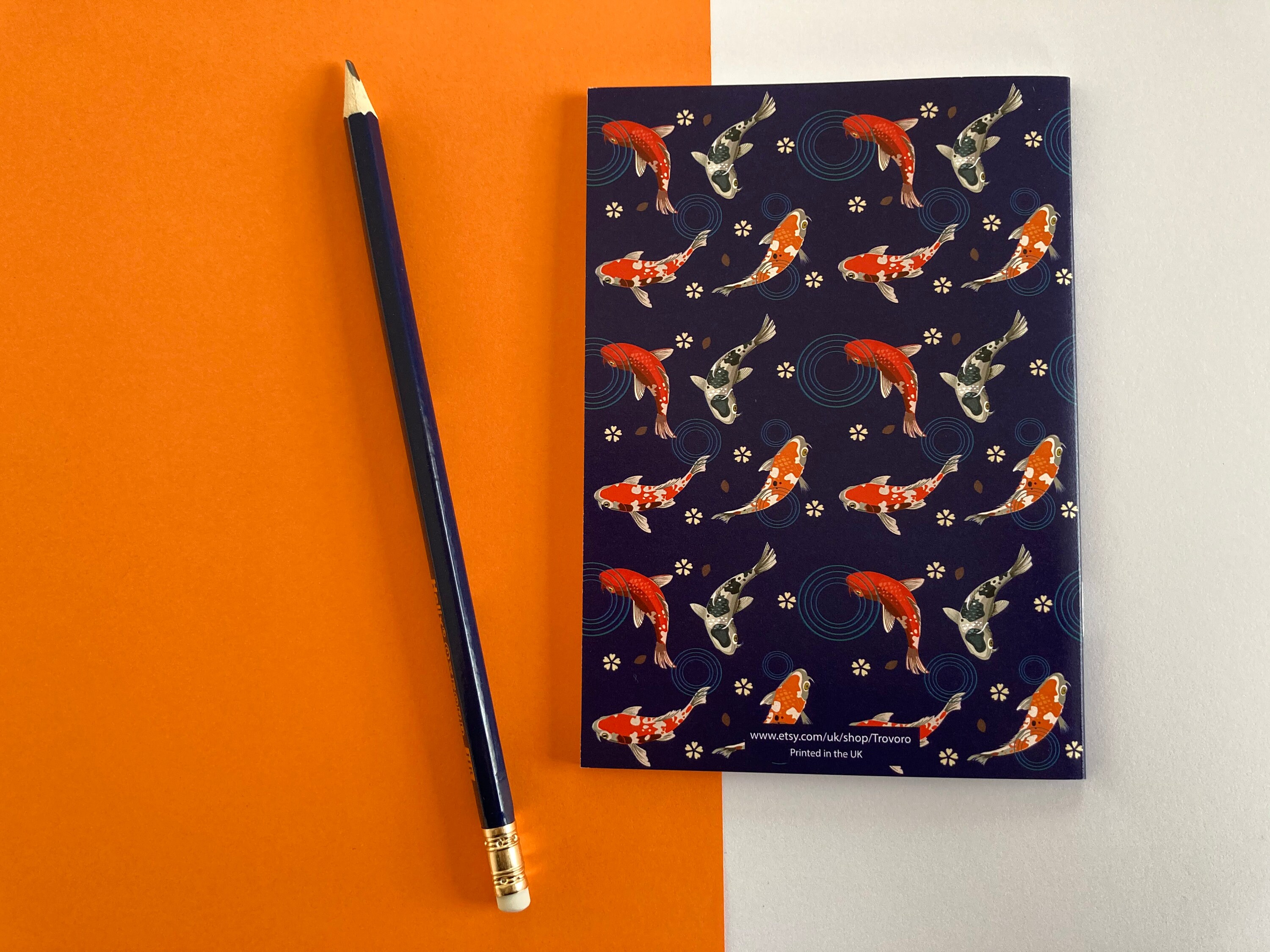 Notebook Koi Fish Design - Etsy