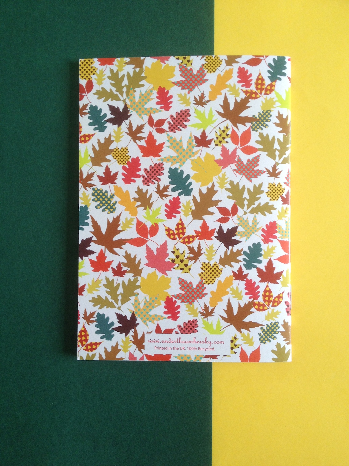 Notebook Autumn Leaves Design | Etsy