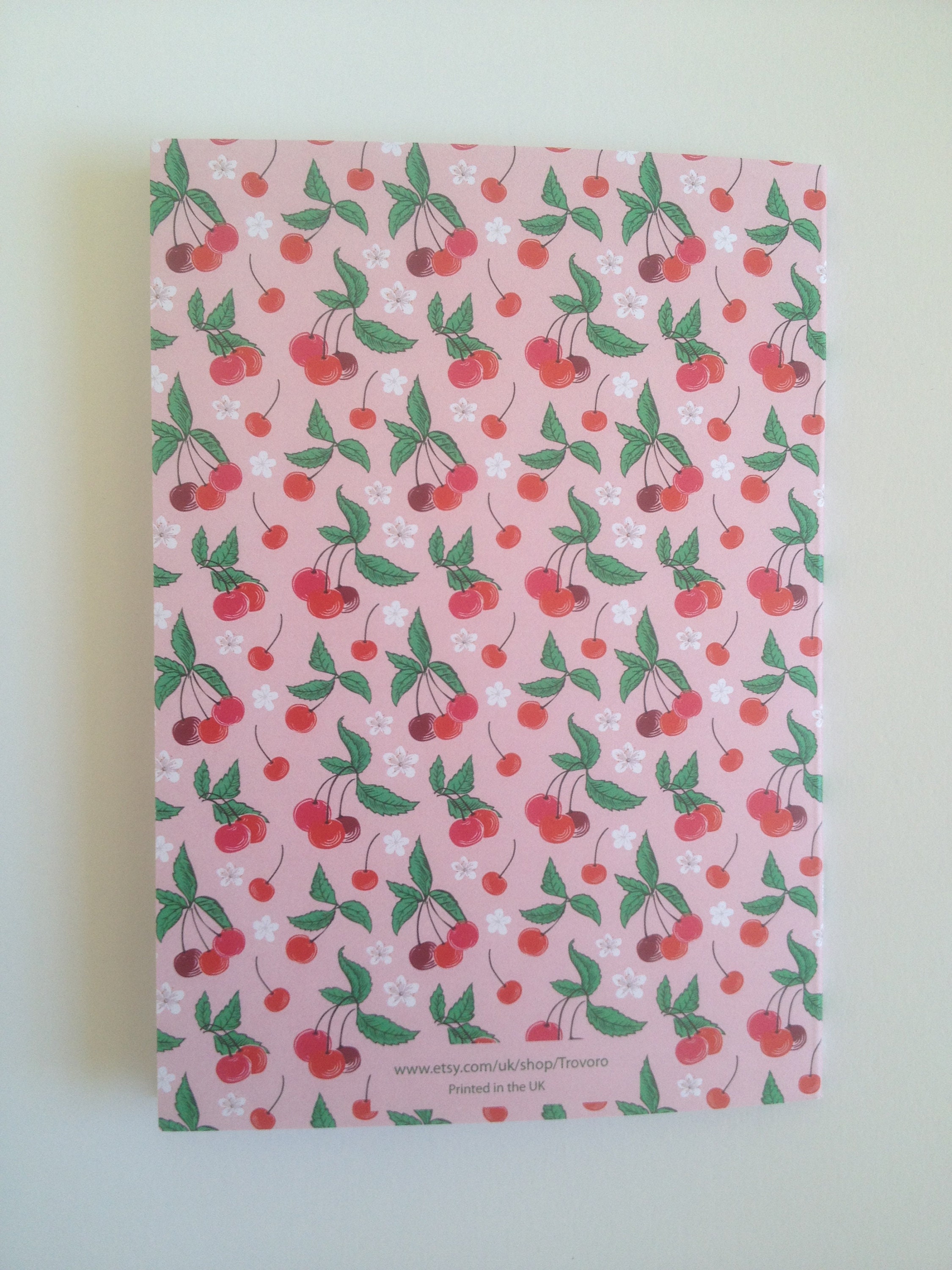 Notebook - Cherry Design - Etsy UK