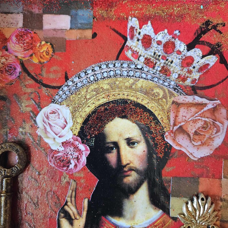 Jesus Christ Assemblage Art: Handmade Collage Box Shrine (8x10) - Etsy