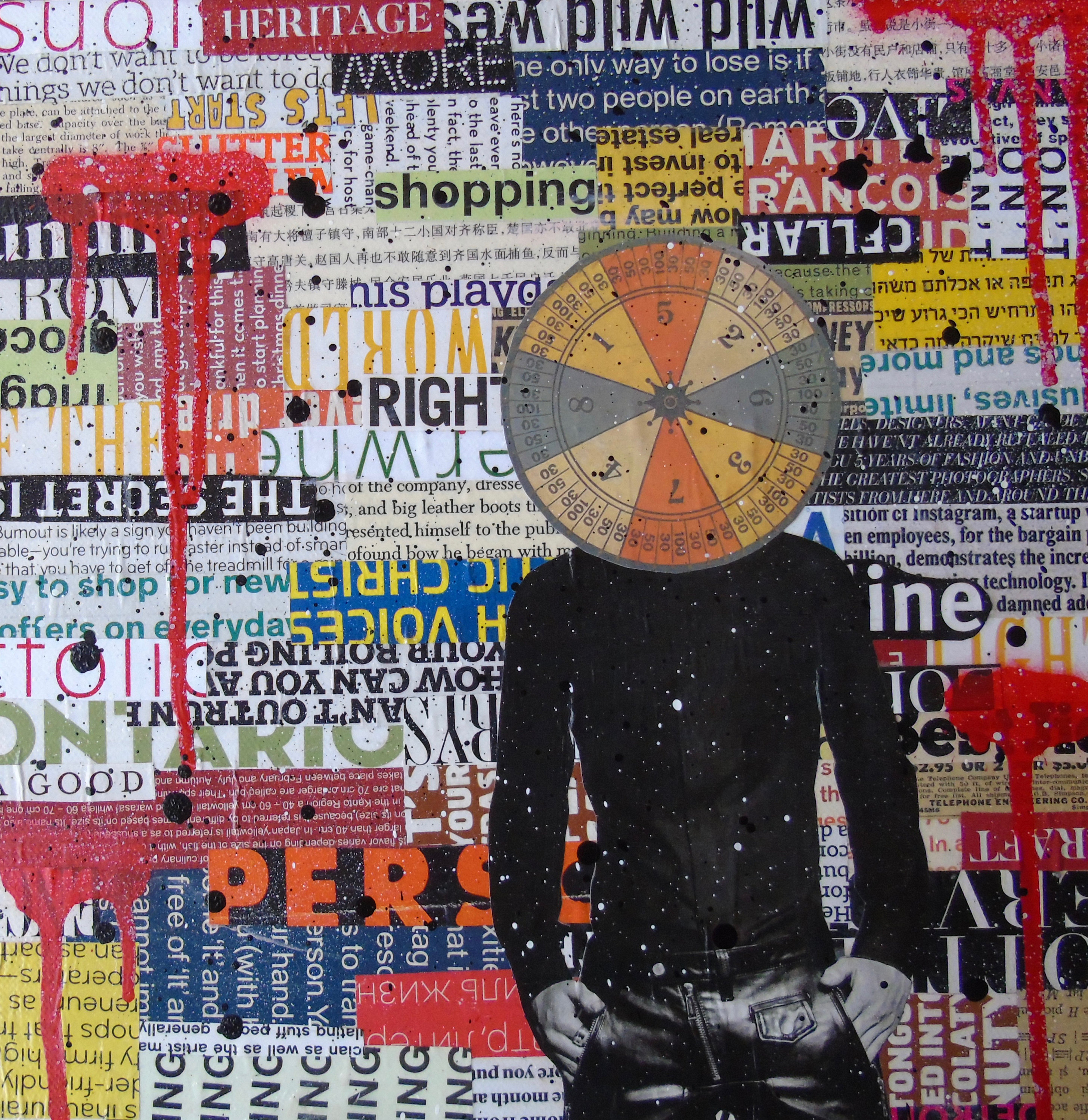 Mixed Media Collage With Text
