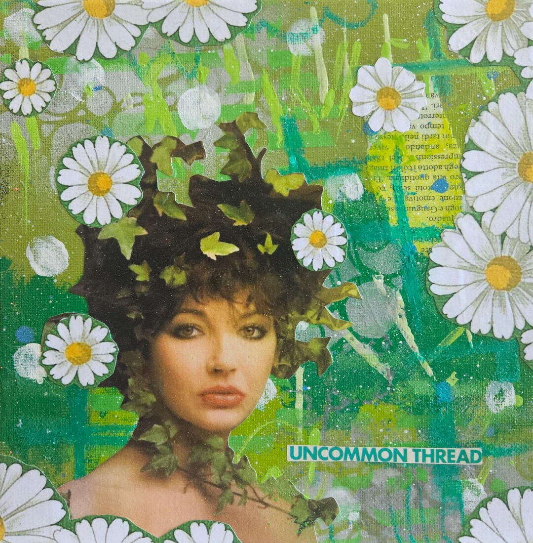 Uncommon Thread Kate Bush Collage Art Original Canvas Painting Mixed ...