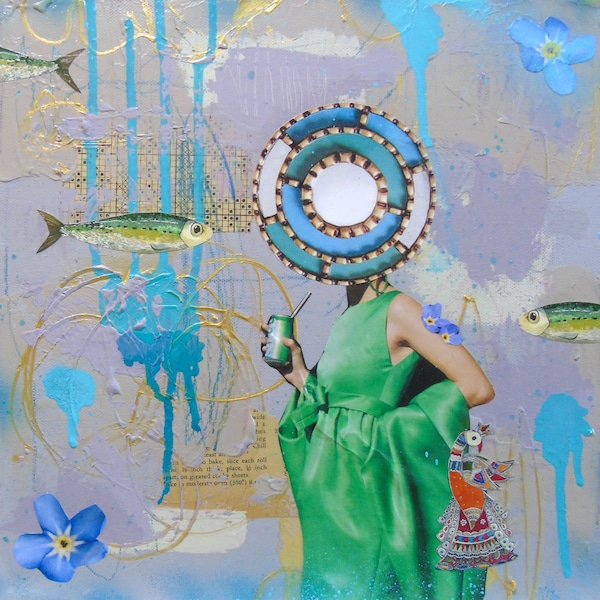 Mixed Media Collage Art - Etsy