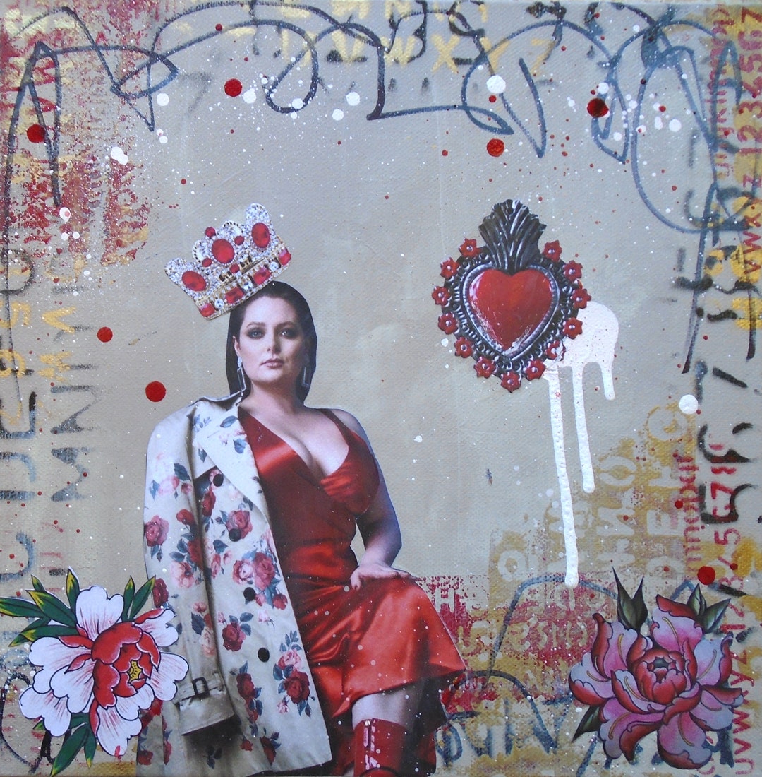 Queen Dina Original Art Pop Art Fine Art Collage Art Original Art ...