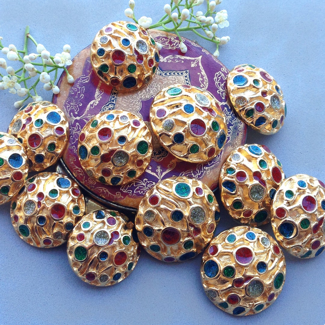 1 Pc Luxury Button / Large Vintage 1980s Made in Italy Haute Couture ...