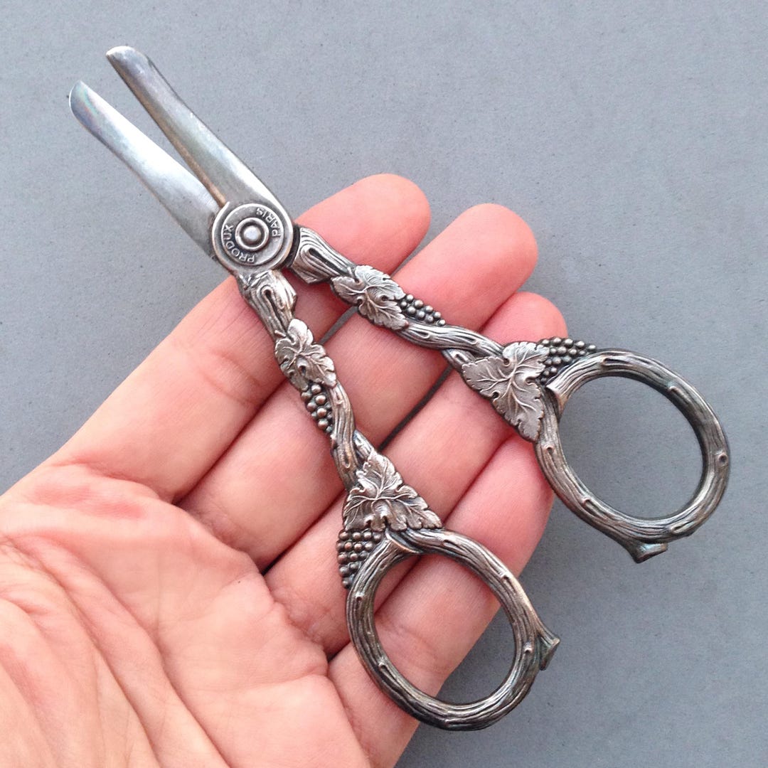Vintage Grape Scissors Silver Plated Signed Made in Paris France ...