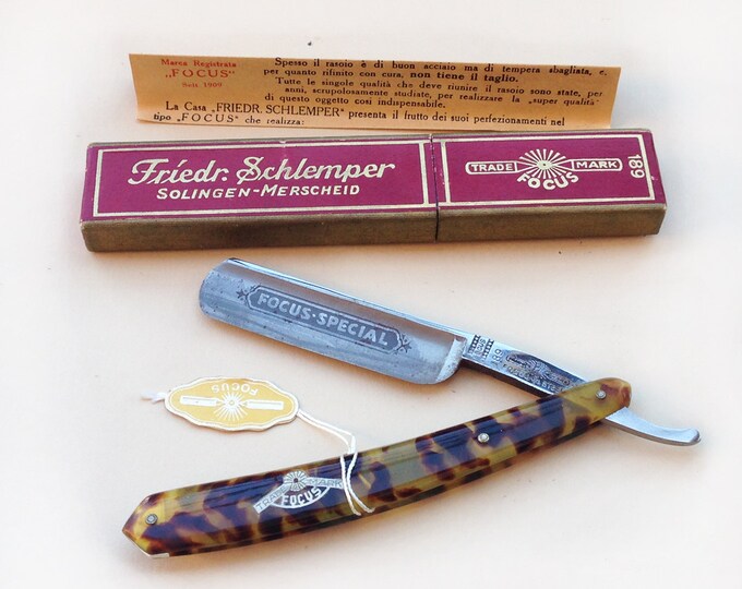 Focus Cut Throat Razor / Nos Antique Straight Razor 1920's / Mens ...