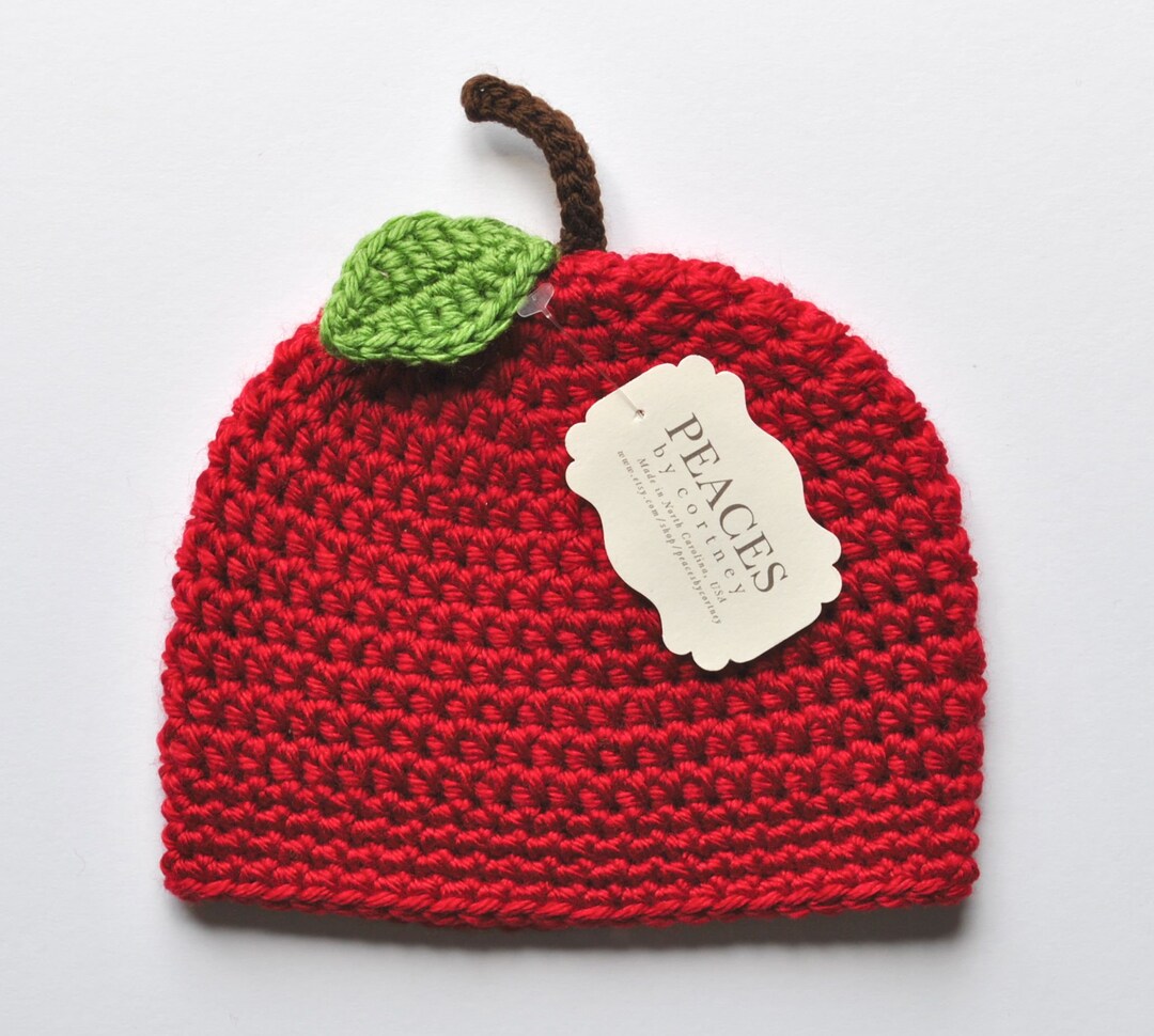 Red Apple Baby Hat (skull Cap Beanie) Newborn to 24 Months - Etsy
