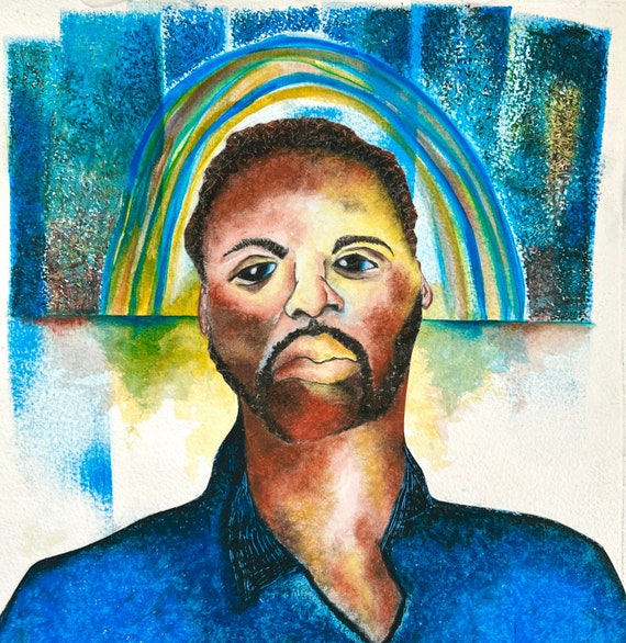 Rainbow Painting Of Man Logo