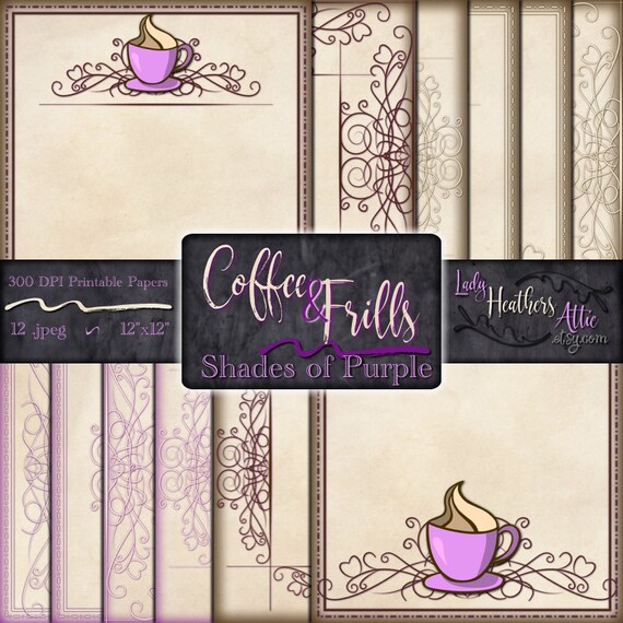 Coffee House Scrapbook Paper Digital Background Scrapbook | Etsy