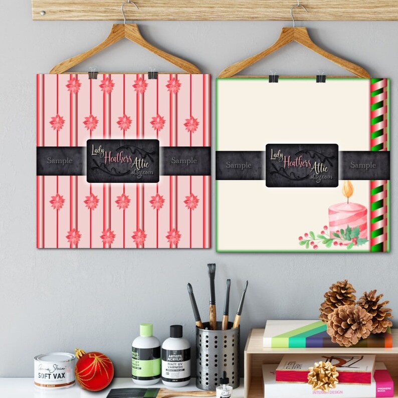 Cozy Christmas Cookies Digital Paper, Printable Scrapbook Paper ...