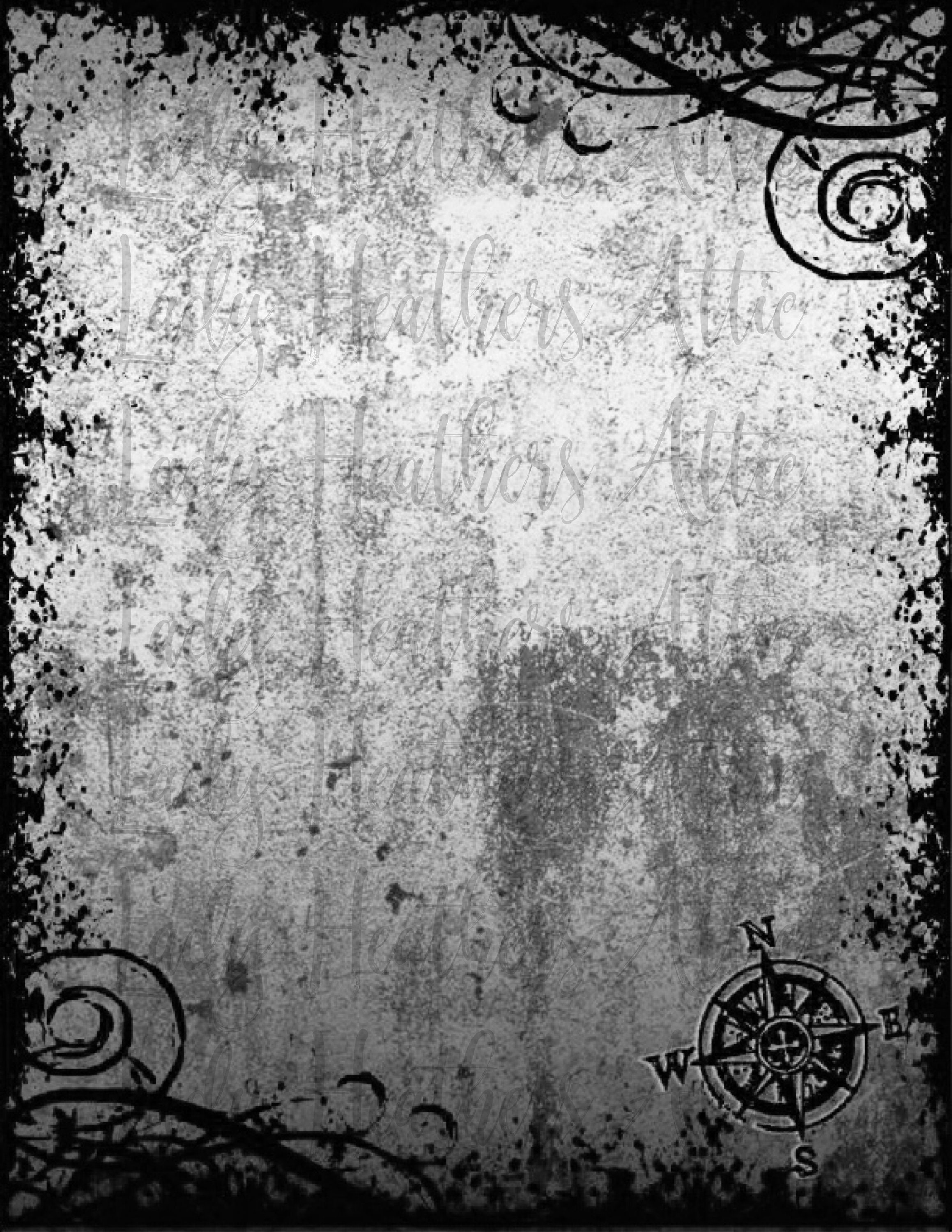 Digital Scrapbook Paper 8 1/2 X 11 Gray Grunge Scrapbook Page Steampunk ...