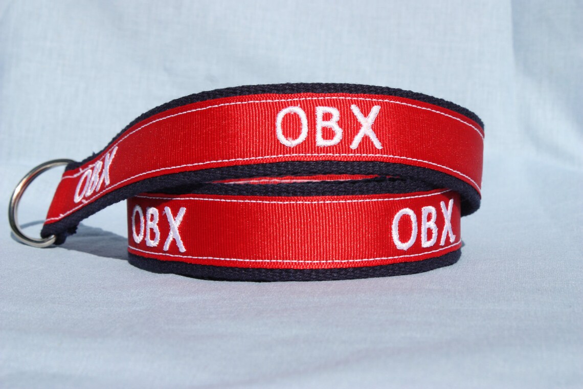 Outer Banks OBX Embroidered Belt - Etsy
