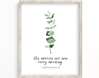 Lamentations 3:22-23 His Mercies Are New Every Morning - Etsy