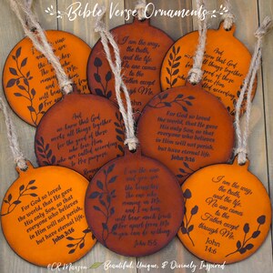 Bible Verse Ornament - Christian Leather Ornament - Ornaments ...