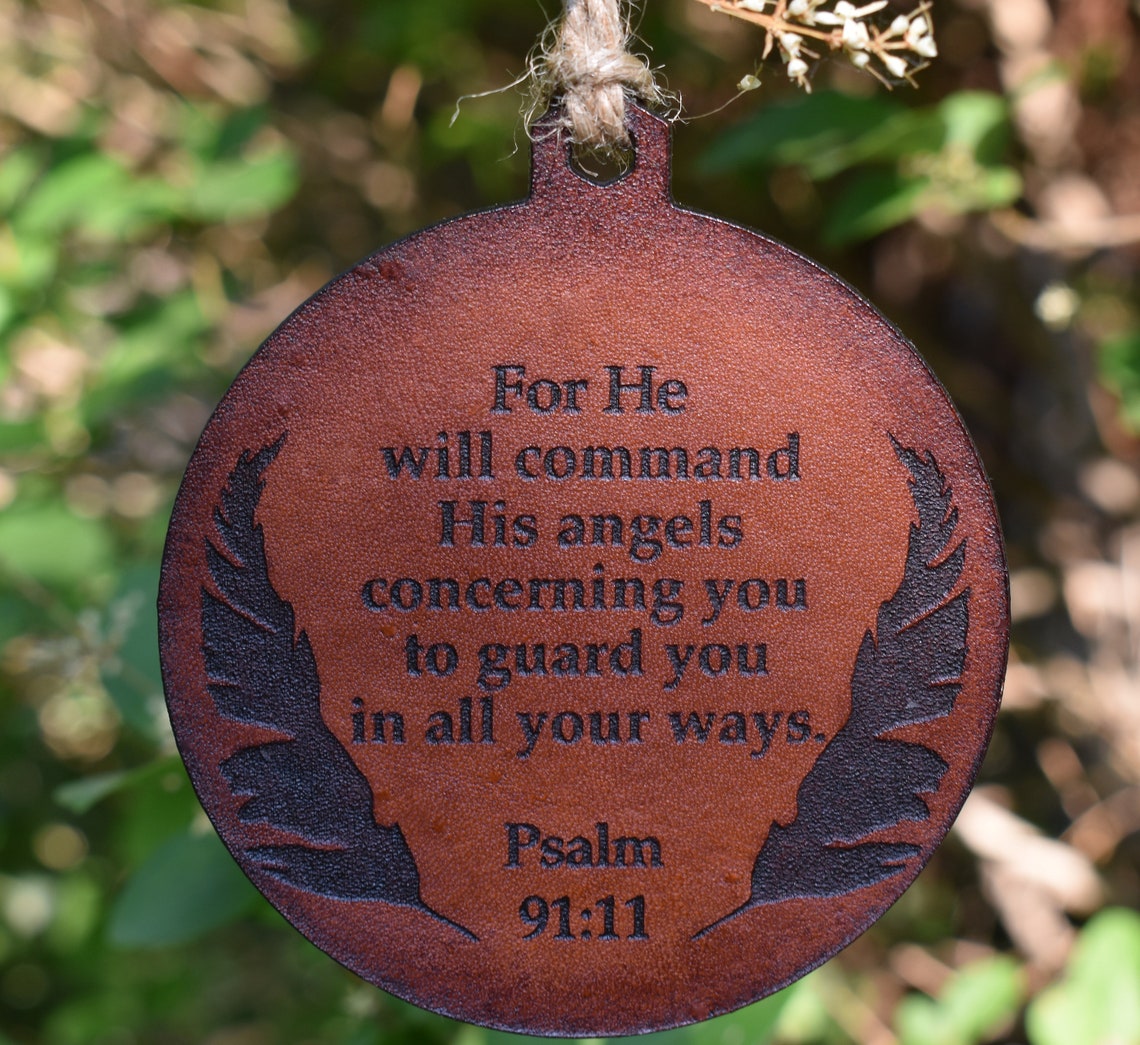 Bible Verse Ornament Christian Leather Ornament Ornaments | Etsy