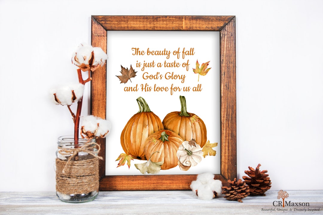 Fall Printable the Beauty of Fall Home Decor Print With Original Poem ...