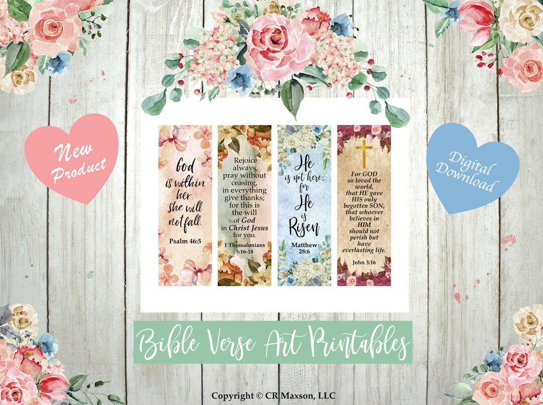 Bible Verse Bookmarks - Christian Bible Verse Printables - Scripture ...