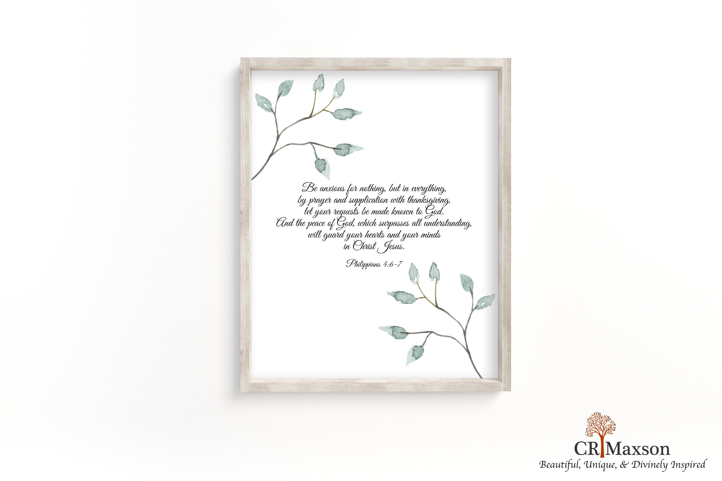 Philippians 4:6-7 Bible Verse Printable – Christian Art Digital ...