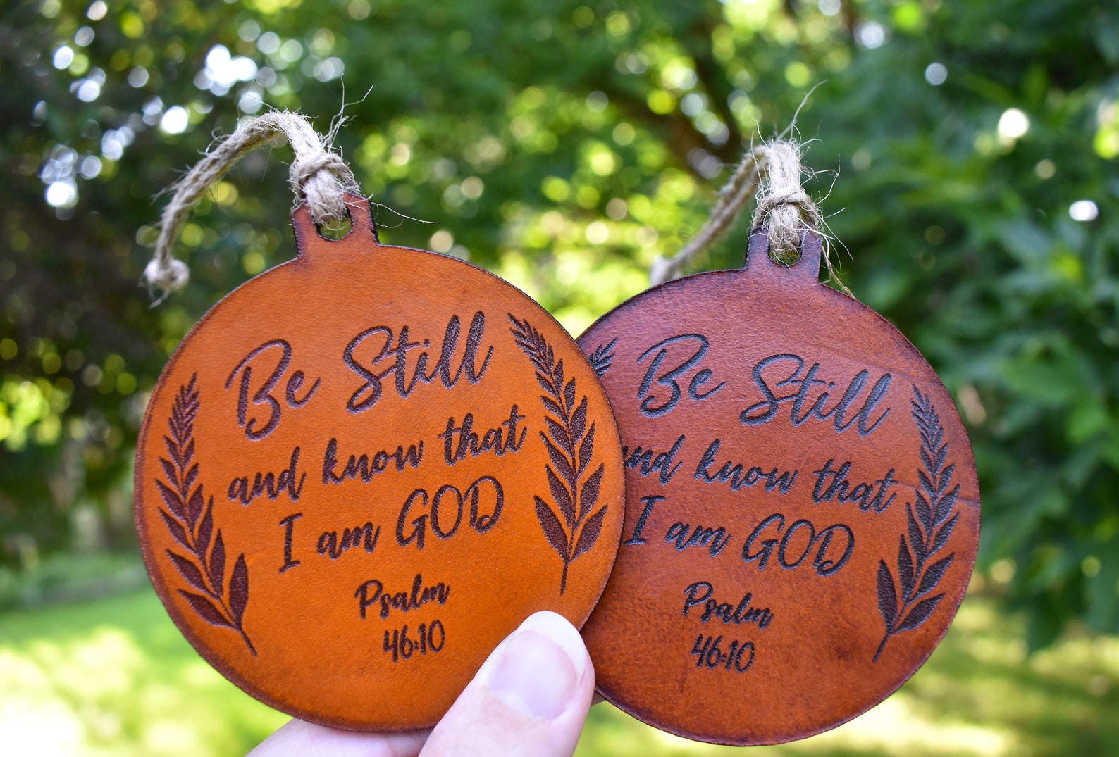 Bible Verse Ornament Christian Leather Ornament Ornaments | Etsy