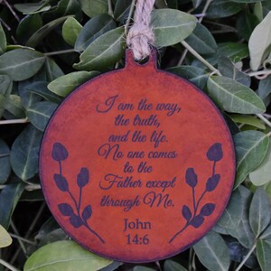 Bible Verse Ornament - Christian Leather Ornament - Ornaments ...