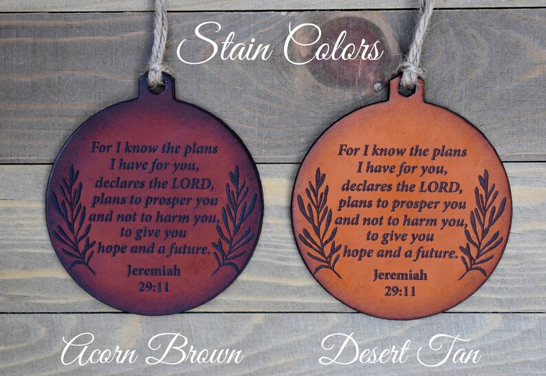 Bible Verse Ornament Christian Leather Ornament Ornaments | Etsy
