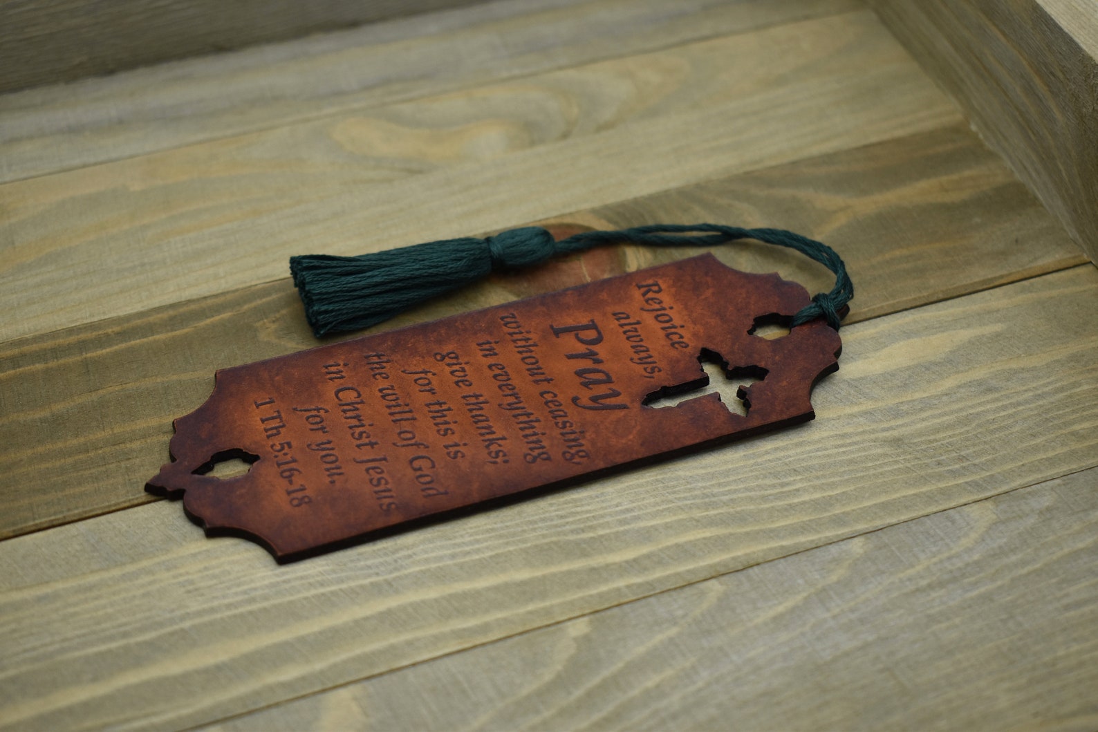Christian Leather Bible Bookmark With Tassel 1 Thessalonians - Etsy