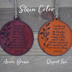 Bible Verse Ornament - Christian Leather Ornament - Ornaments ...