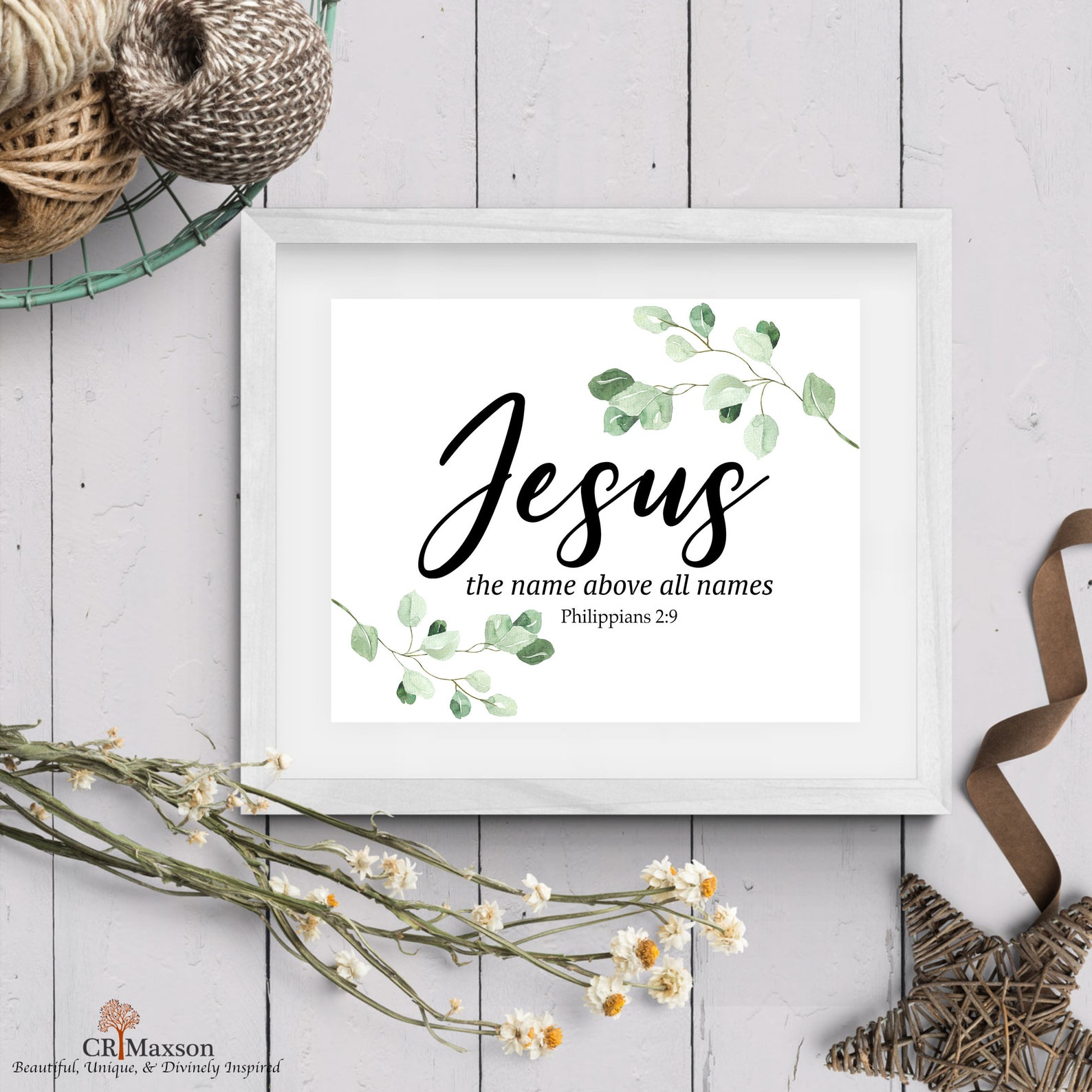 Jesus the Name Above All Names- Philippians 2:9 - Bible Verse Printable ...